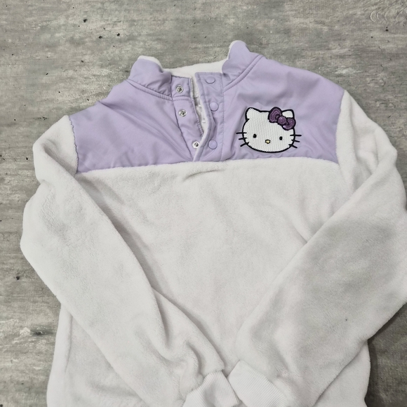 Hello Kitty | Shirts & Tops | Hello Kitty Lilac And White Fleece Jacket ...